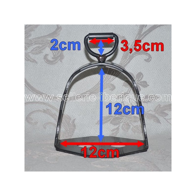 Stirrups spanish Alta Escuela stainless steel non-rotating round shape