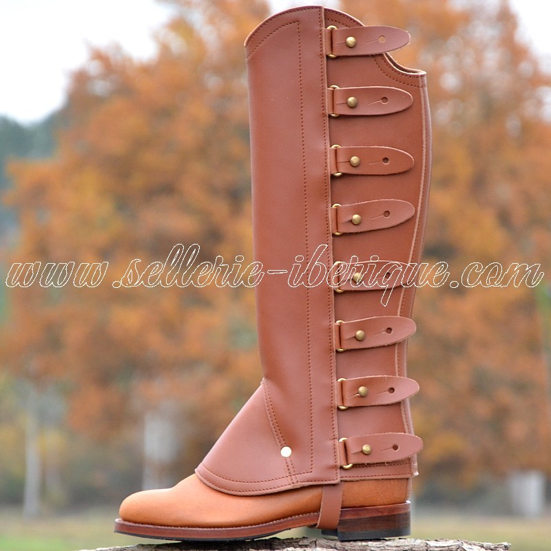 Portuguese half-chaps Pedro Lopes full grain leather