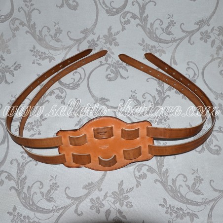 Leather english girth adapter for vaquera saddle
