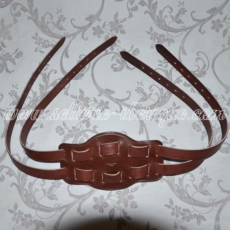 Leather english girth adapter for vaquera saddle