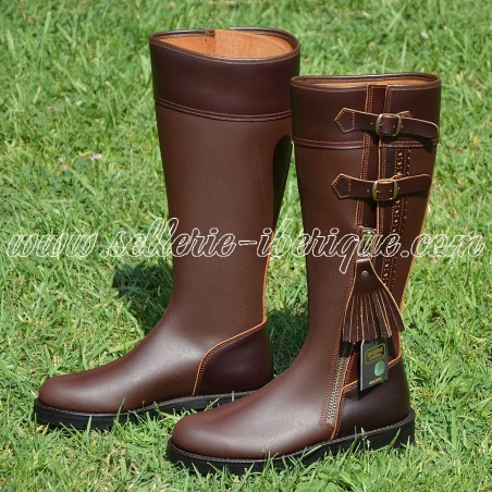 Leather riding boots Valverde del Camino "Huelva" - BROWN