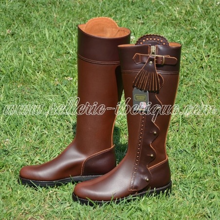 Leather riding boots Valverde del Camino "Jerez" - BROWN