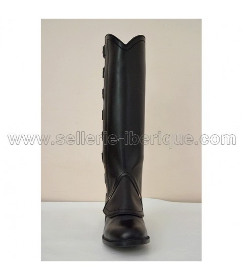 Portuguese half-chaps Pedro Lopes leather - black