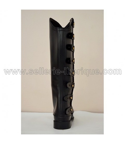 Mini-chaps portugaises Pedro Lopes cuir - noir